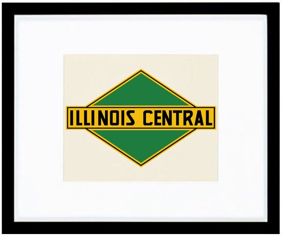Illinois Central Logo (Framed) | Railroad Logos, By American-Rails.com