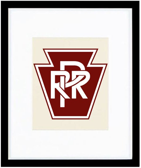 Pennsylvania Railroad Logo (Framed, 11 x 14 Inch) | Railroad Logos, By ...