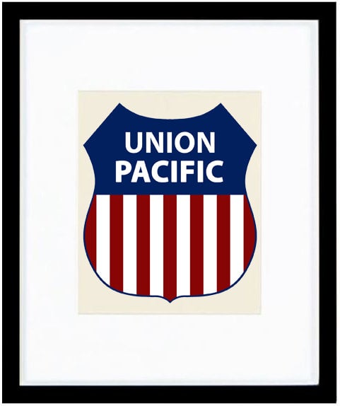 Union Pacific Railroad [UP] Logo For Sale (Framed) | Railroad Logos For ...